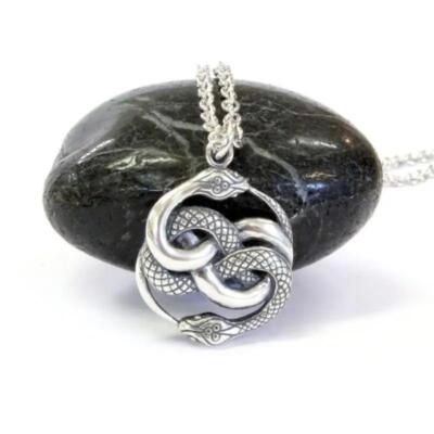 the Never Ending Story Snake Ouroboros Nordic Talisman Two Snakes Auryn ...