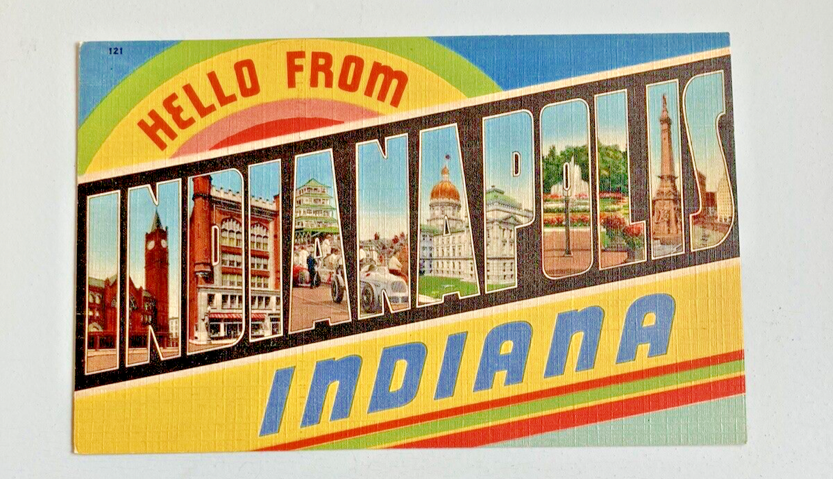 Vintage Greetings From Indianapolis Indiana Large Letter Unused ...