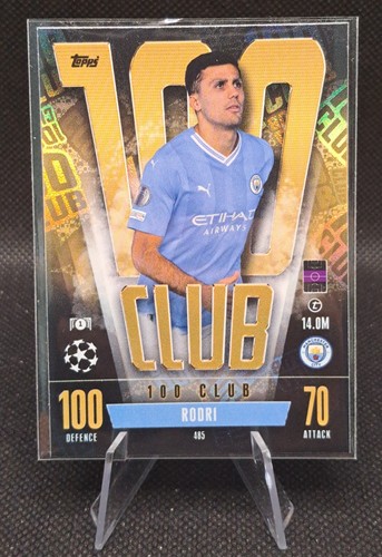 Rodri card - 100 Club - Man City - Topps Match Attax - 2023/2024 - #485 ...