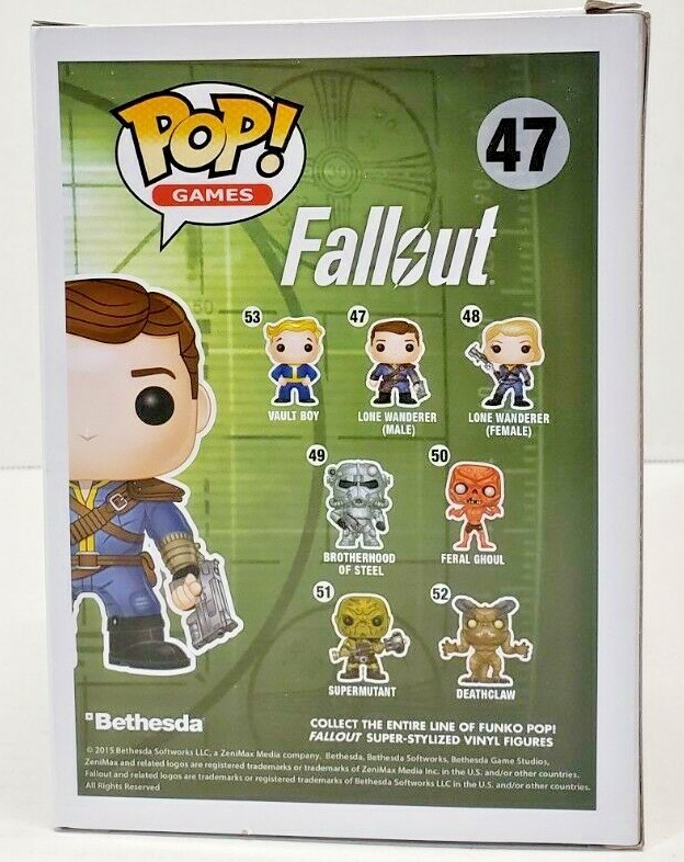 Funko POP FALLOUT BETHESDA VIDEO GAME LONE WANDERER MALE VINYL FIGURE ...