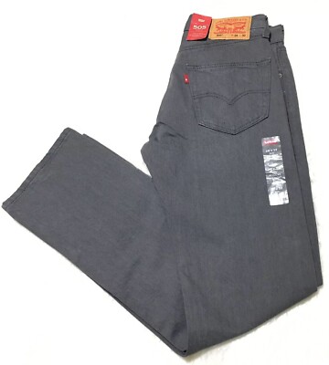 Levi 505 Jeans Gray Straight Regular Men W28 L32 NWT | eBay