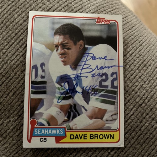 Dave Brown Signed Auto 1981 Topps Seahawks Card | eBay