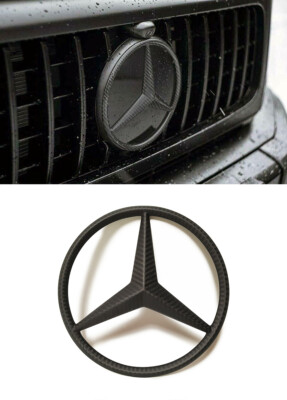 G Wagon Grille Badge Satin Finish Carbon Fiber Grill Emblem for W463A G ...