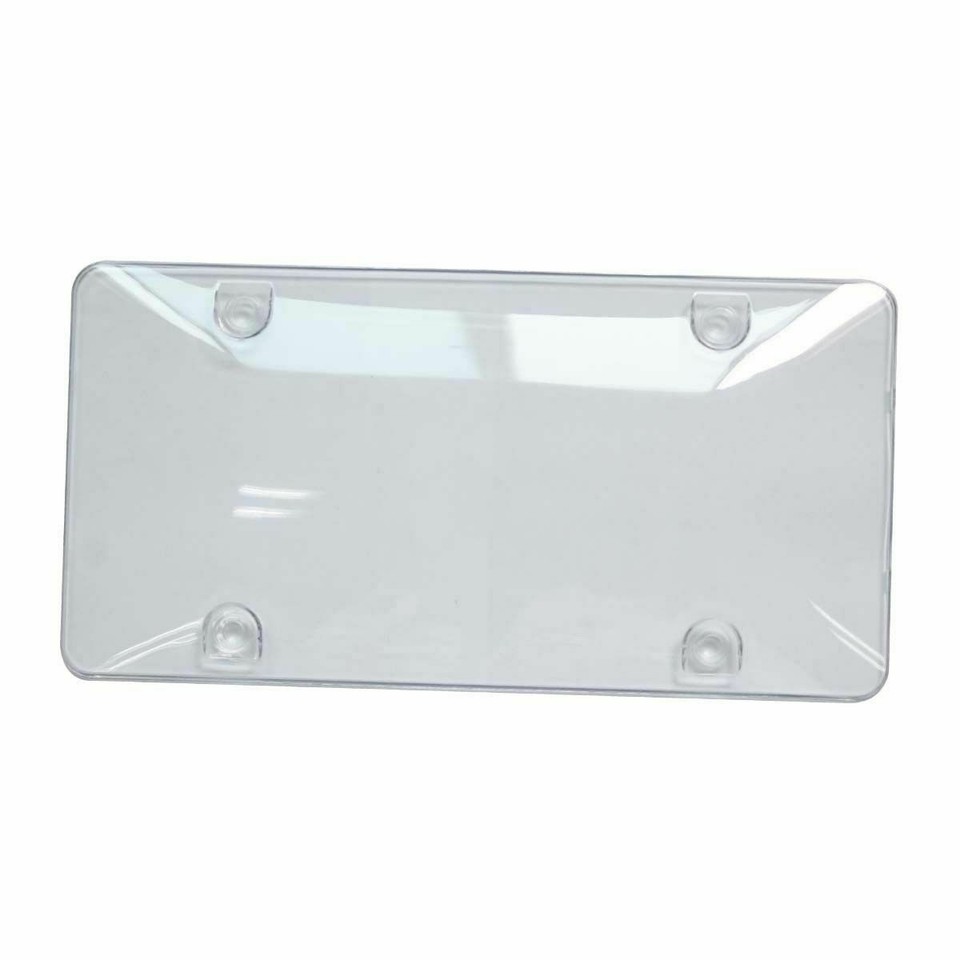 Unbreakable Clear License Plate Tag Shield Cover + Black Frame + 4 ...