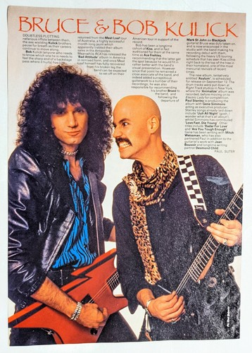 KISS / BRUCE KULICK & BOB KULICK / 1980'S MAGAZINE FULL PAGE PINUP ...