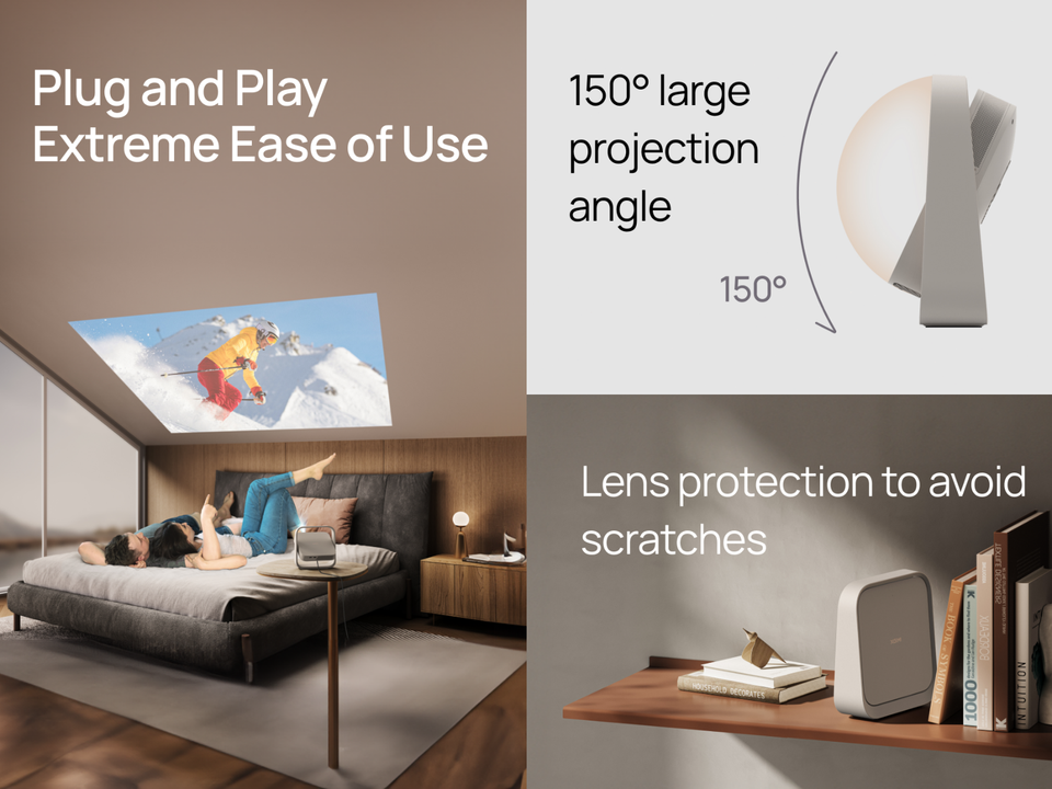 XGIMI Elfin Flip Portable Projector, 1080P FHD Resolution, DLP ...