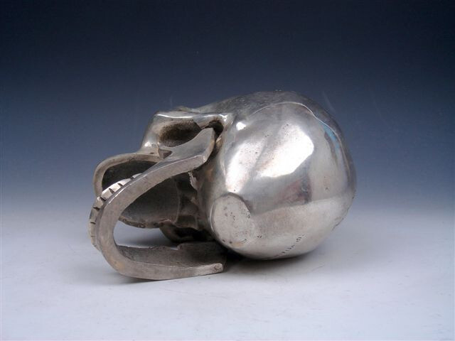 Vintage Fine Copper LARGE Human Skull Skeleton w/ Flexible Jaw Awesome ...