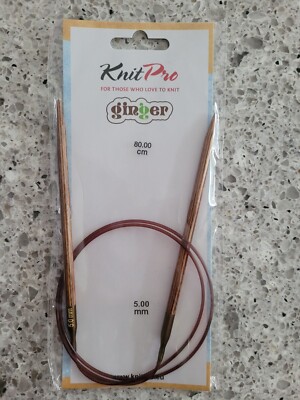 Knit Pro Ginger Fixed Circular Timber Knitting Needles 5.00mm x 80cm ...