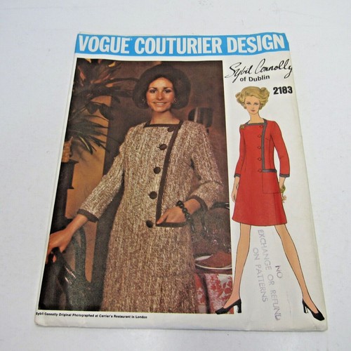 Vintage Pattern Vogue Couturier Design # 2183 Sybil Connolly Dress FF W ...