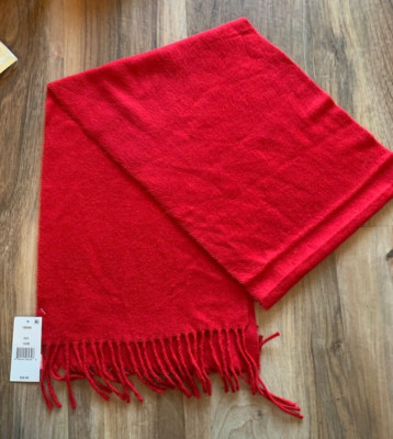 New Cejon’s Red Italian Scarf With Fringe From Macy’s | eBay