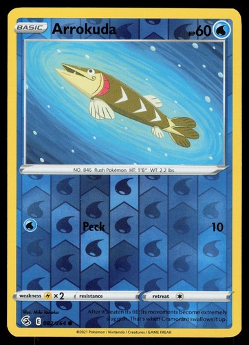 Arrokuda 082/264 Reverse Holo Pokemon Fusion Strike LP | eBay
