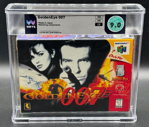 GoldenEye 007 Nintendo 64 N64 RARE CIB Complete WATA 9.0 Graded W/ 9.2 ...