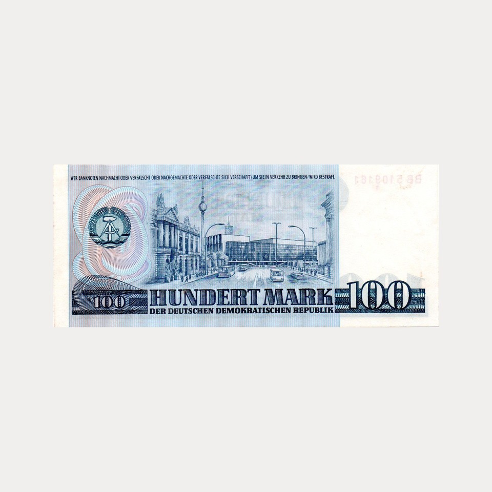 Deutschland DDR - Geldschein BANKNOTE - 100 Mark 1975 - Staatsbank ...