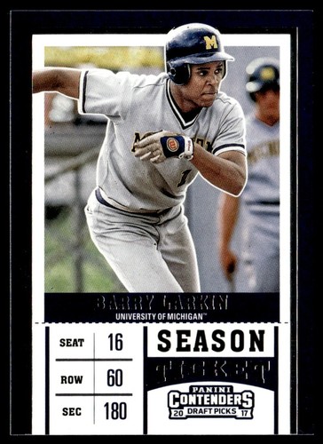 2017 Panini Contenders Draft Picks Barry Larkin Michigan Wolverines #2B ...