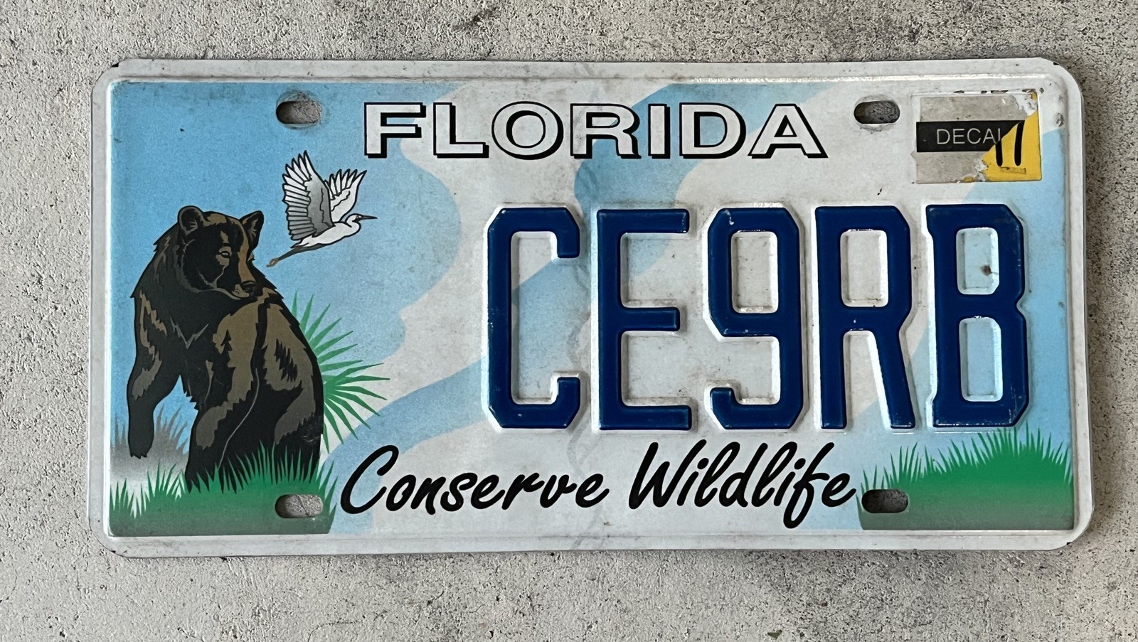 2017 Florida License Plate Conserve Wildlife Bears CE9RB Specialty ...