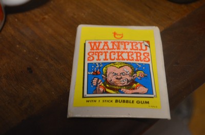 Vintage Topps Wanted Stickers TEST Wax Pack - Unopened - (T-99-5) | eBay
