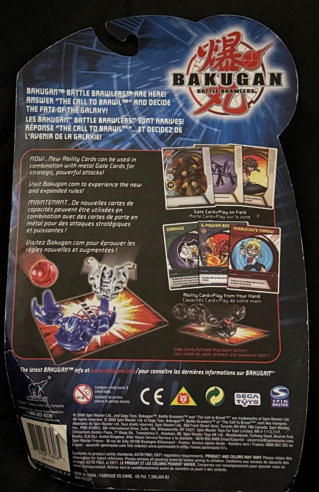 2008 Bakugan B2 Bakupearl Starter Pack DARKUS SUBTERRA HAMMER GOREM ...