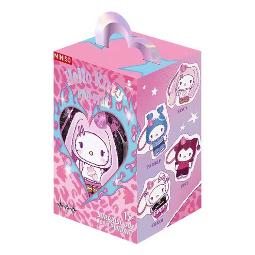 MINISO HELLO KITTY POP STAR PLUSH PENDANT TOY CONFIRMED BLIND BOX ...