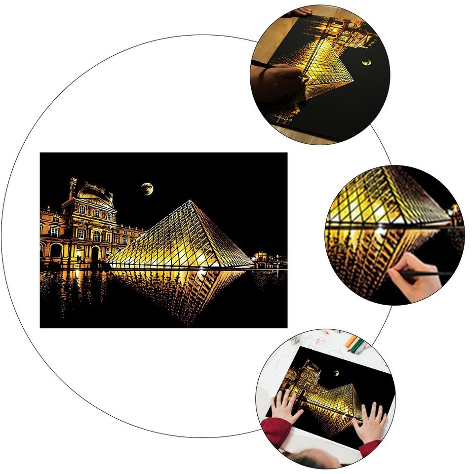 Scratch Painting Art Tool Kids Drawing Pad Party Bag Fillers for Unisex ...