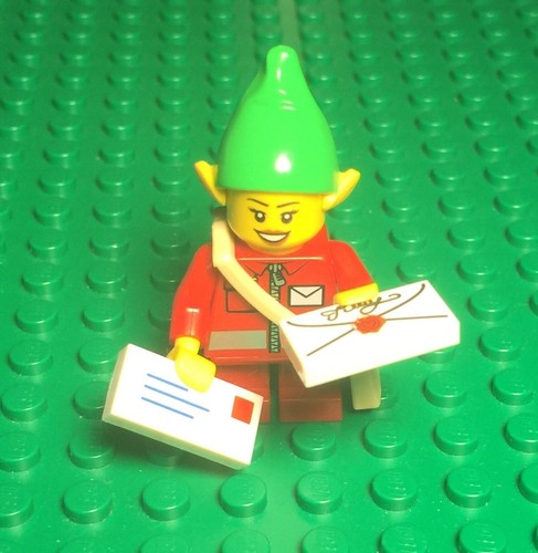 Lego Christmas Elf Mail Letter Envelope Post Office Carrier Delivery ...