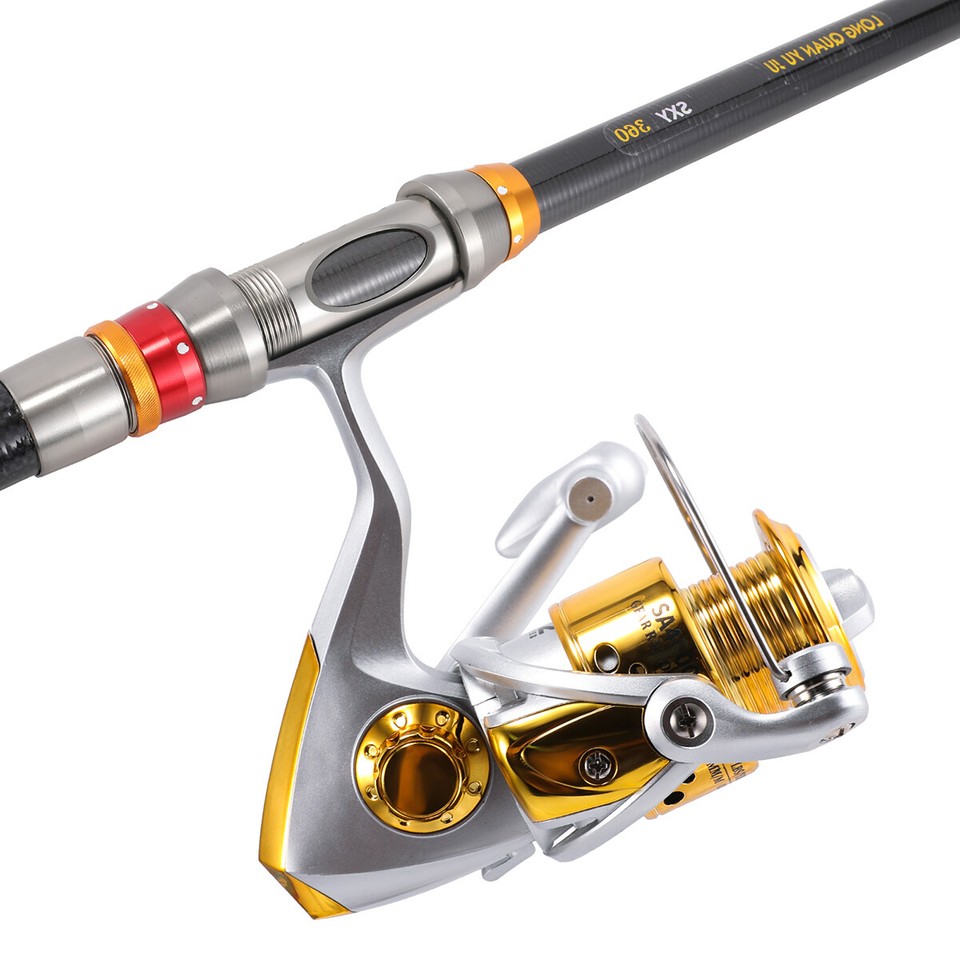 Rotating Fishing Reel Open Face Fishing Spinning Reel 5.5:1 5.2:1 Ses ...