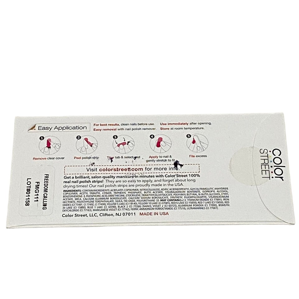 Color Street Freedom Calling Nail Strips NWT Retired | eBay