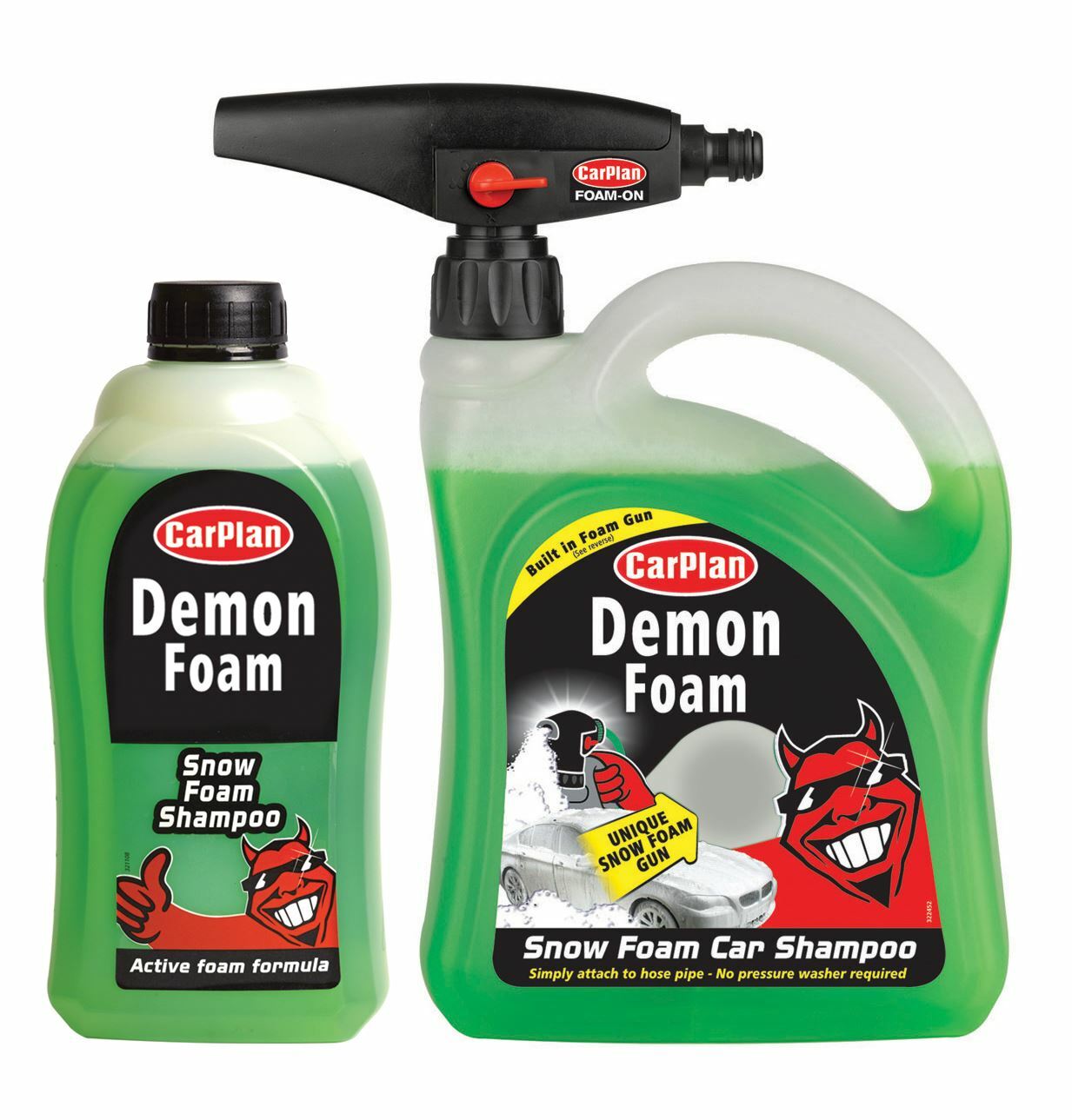 CarPlan Demon Foam Snow Foam & Car Shampoo with Gun Plus Car Wash ...