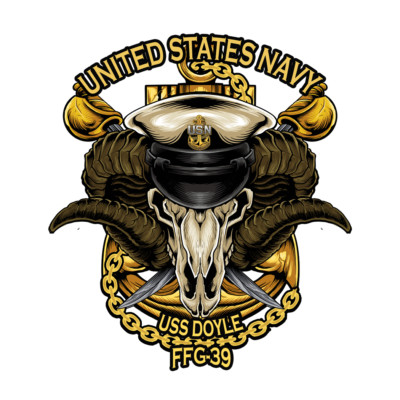 US Navy Chief Gift USS Doyle FFG-39 Frigate USN Goat Locker Decal | eBay