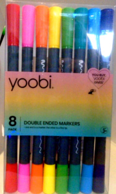YOOBI markers 8 Pack Double Ended brush and fine tip | eBay