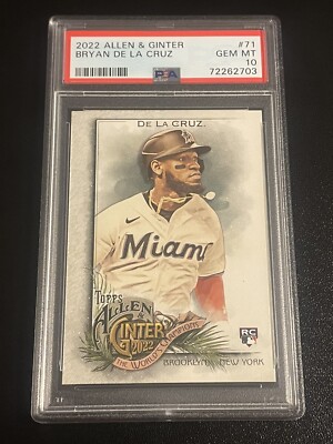 2022 Allen Ginter #71 Bryan De La Cruz PSA 10 POP 2 | eBay