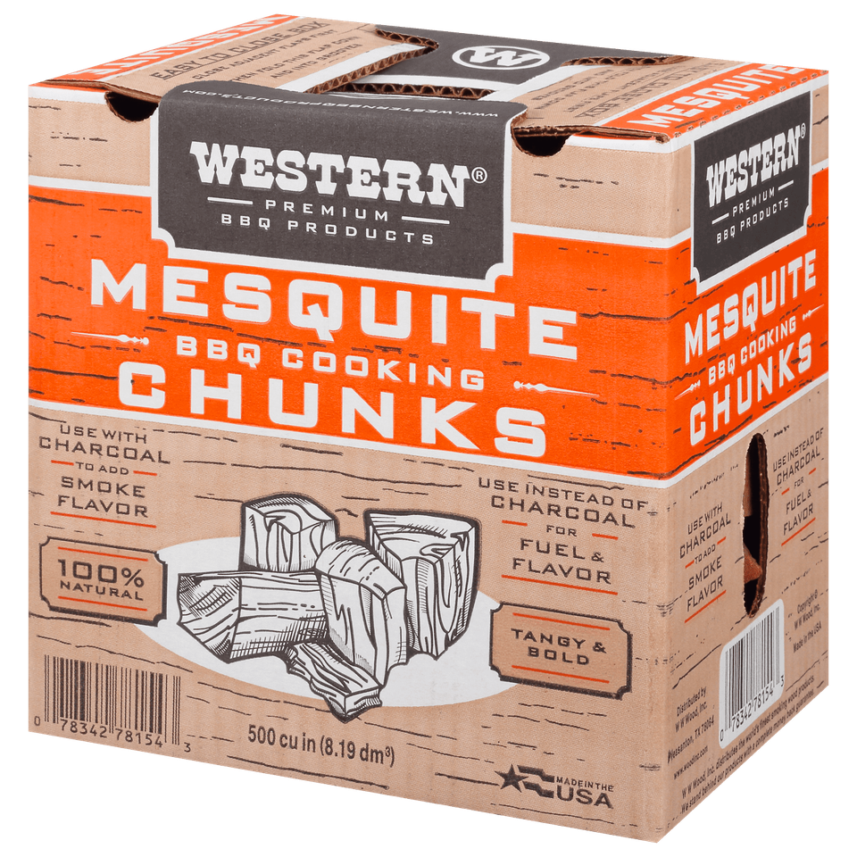 Western 500 CU in Mesquite Smoking Wood Chunk Box CS | eBay