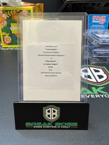 CHING-HSIEN KO 2025 Bowman Chrome Auto Autograph Redemption #CPA-CK | eBay