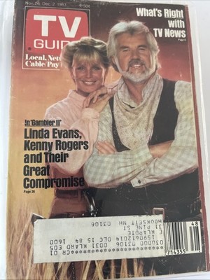 Tv Guide November 26-Dec 2 1983 Linda Evans Kenny Rogers Great ...