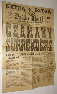 GERMANY SURRENDERS April 29 1945 Manila Daily Mail SINGLE-PAGE ...