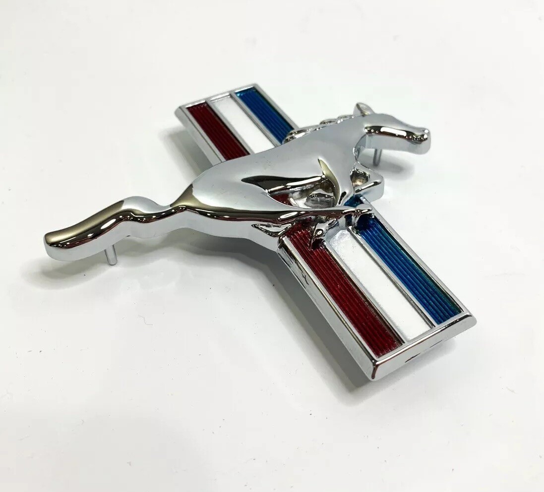 Tri Bar Running Pony Front Fender Emblems for 1964-1966 Ford Mustang | eBay