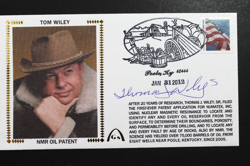 Tom Wiley Oil Well NUMATEX Autographed 1981 Dallas Texas First Day ...