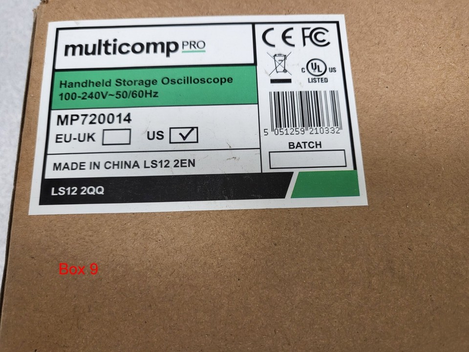 1-Channel MULTICOMP PRO Handheld Storage Oscilloscope MP720014 | eBay