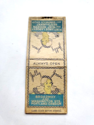 Jolly Joan Restaurant Portland Oregon Matchbook Cover | eBay