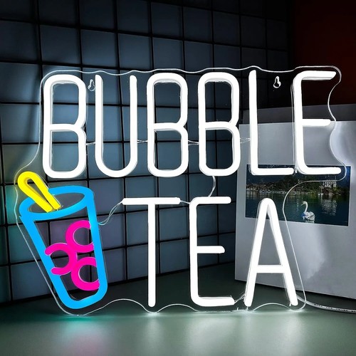 Bubble Bo Ba Tea LED Neon Light Sign Snacks Cafe Restaurant Wall Art ...