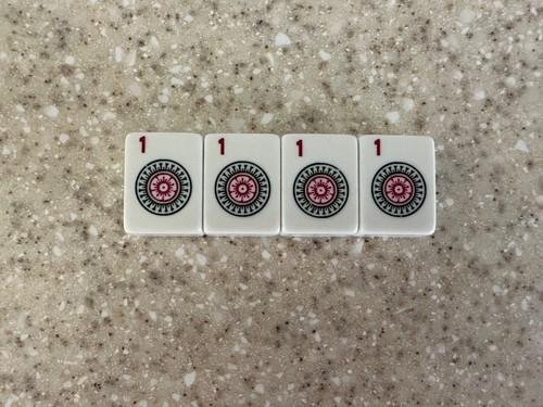 BRAND NEW White USA Mahjong Replacement Tiles Set of 4 Choice of Crack ...