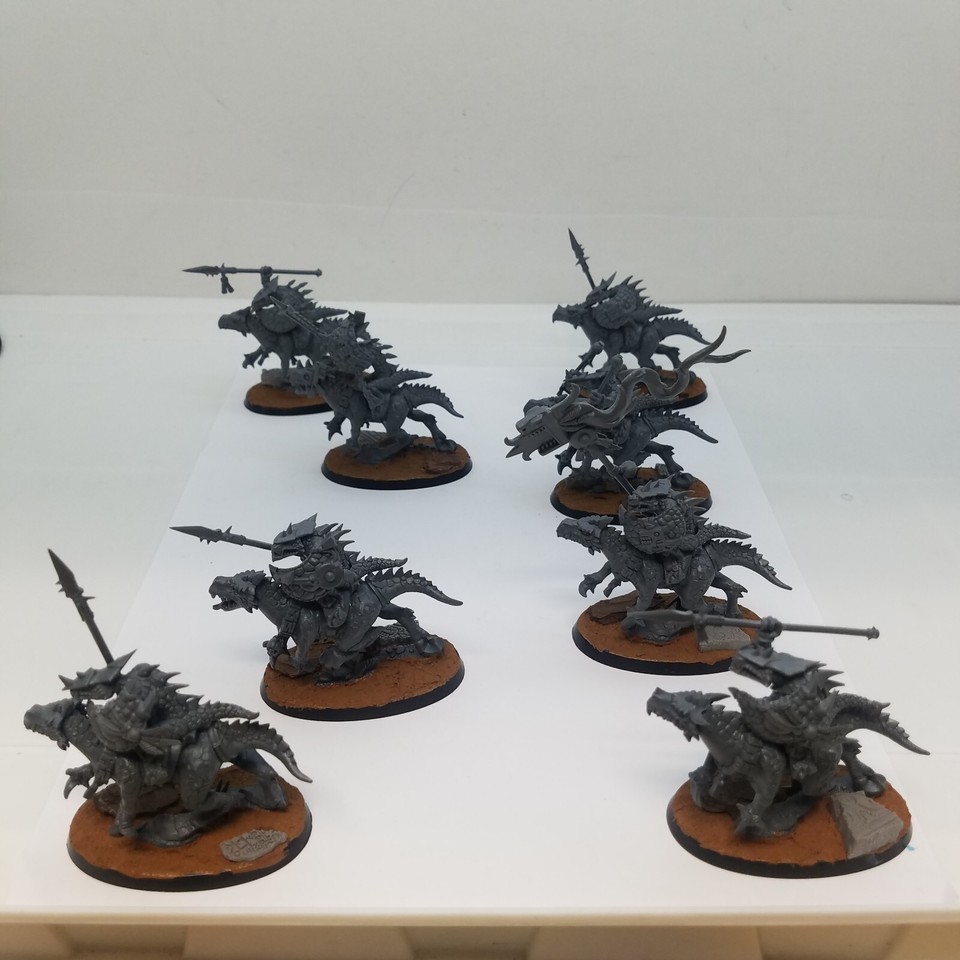 Warhammer AoS - SERAPHON SAURUS KNIGHTS 8x Models Built | eBay