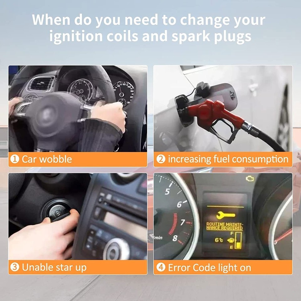 6x UF506 Ignition Coil and Spark Plug set For Toyota Sienna Solara 3.3 ...