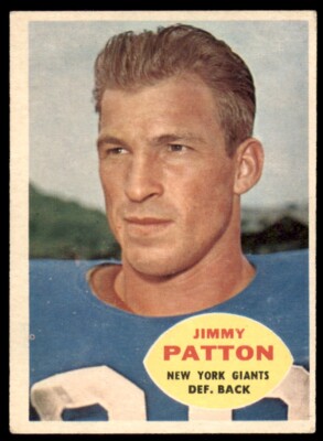 1960 Topps Football Jim Patton New York Giants #79 | eBay