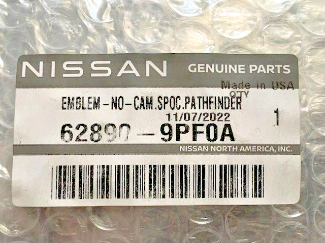 2016-2020 Nissan Pathfinder Front Grille Emblem | 628909PF0A | Genuine ...