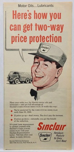 1959 Sinclair Motor Oil Farm Farming Print Ad New York NY | eBay