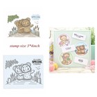 Lovely Bears Friends Clear Stamps Seal Embossing Stencil Album Craft ...