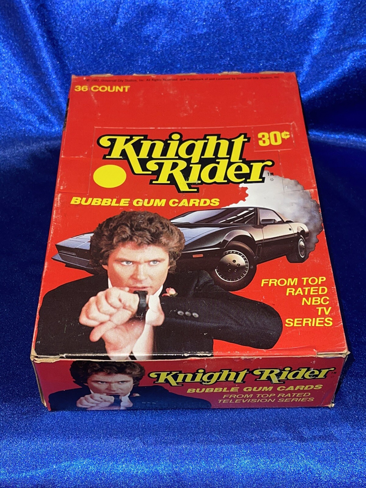 WOW! 1982 KNIGHT RIDER TRADING CARDS FULL BOX 36 UNOPENED WAX PACKS ...