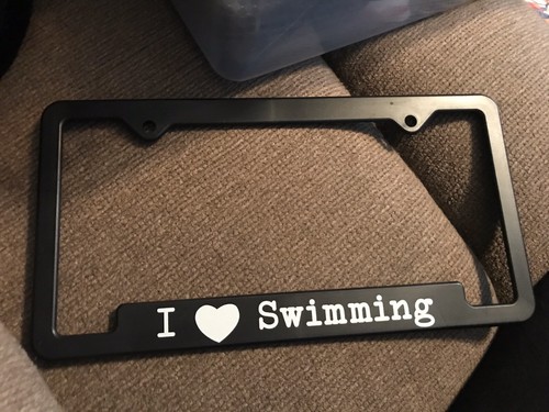 I Love Swimming License Plate Swim Accessory | eBay