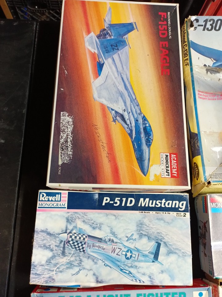 JUNK MODEL LOT AIRPLANES BLUE ANGLES C-130, F-15, P-51 & MORE | eBay