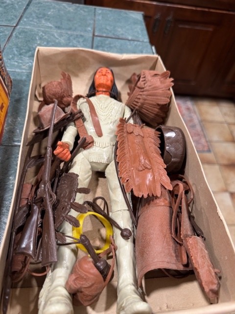 VINTAGE 1967 Marx 12" Geronimo Action Figure Johnny West Series with ...